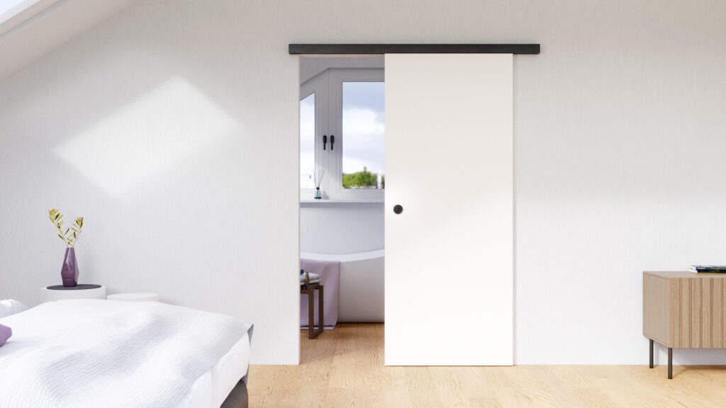 Schiebetür Holz Komplettset I Schiebetürbeschlag Schwarz Mit ...